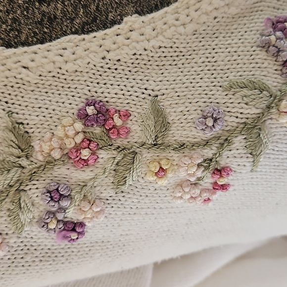 Debbie Morgan | Sweaters | Debbie Morgan Vintage Floral Embroidered ...